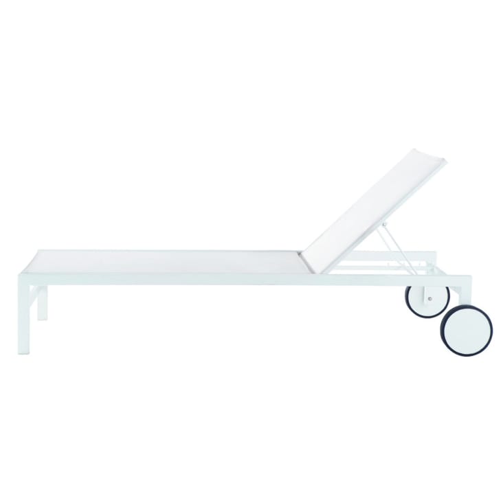 Wit aluminium ligbed op wieltjes Antalya | Maisons du Monde