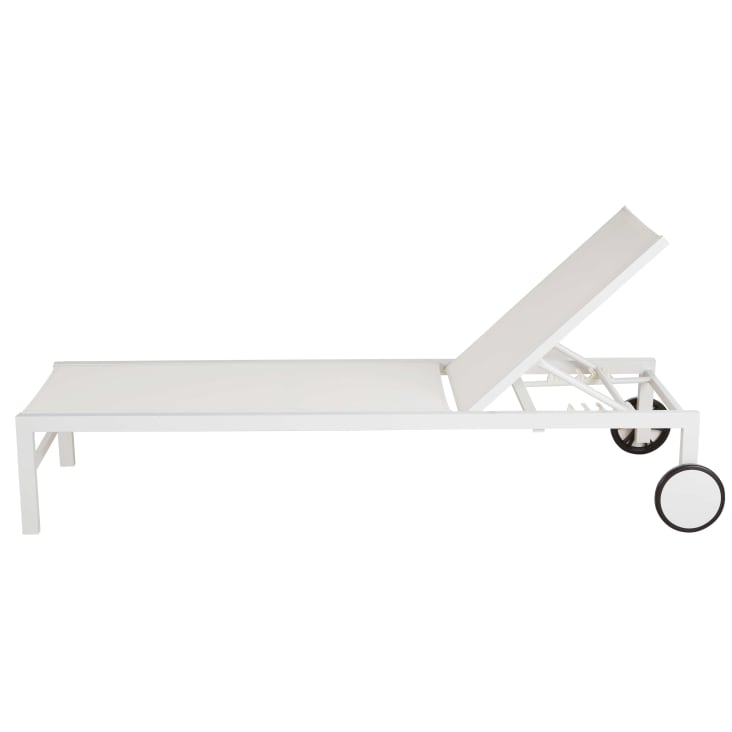 Wit aluminium ligbed op wieltjes Antalya | Maisons du Monde