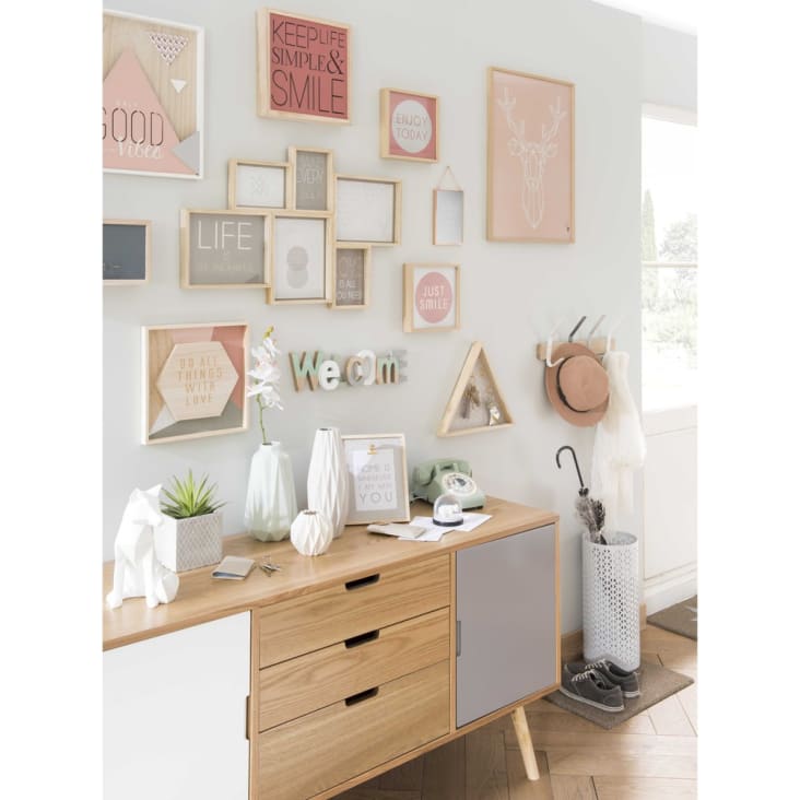 Wit beeldje vos H26 Fox Origami | Maisons du Monde