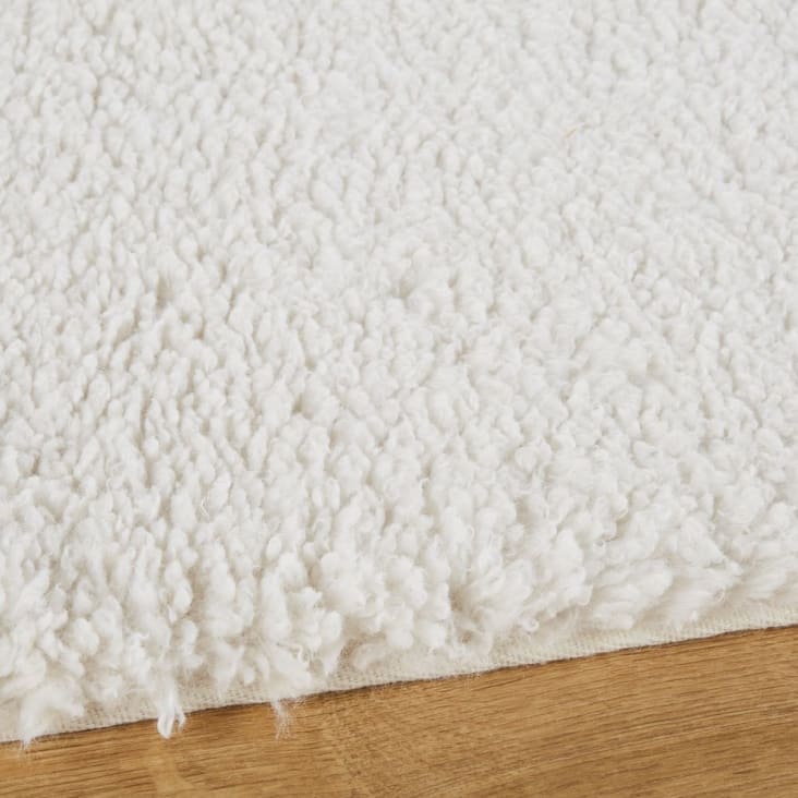 Wit gekruld shaggy tapijt 160 x 230 cm MOUTY | Maisons du Monde