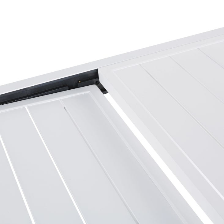 Witte uitschuifbare tuintafel van aluminium voor 6/12 personen L135/270 Extenso | Maisons du Monde