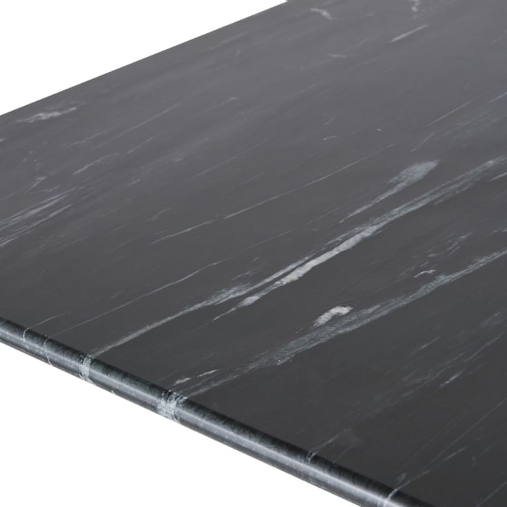 Zwart marmeren tafelblad voor 2 personen en professioneel gebruik L70 ...