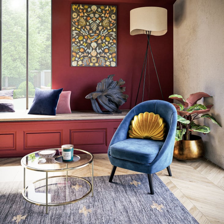 Zwarte industriële metalen lamp met grijze katoenen lampenkap H150 ...