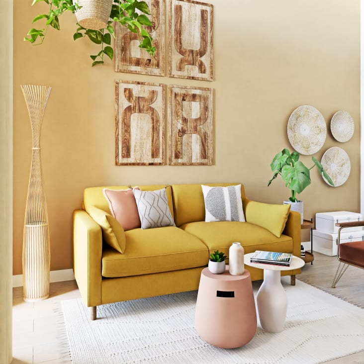 Zweiteilige Wanddekoration aus Mangoholz mit Schnitzerei MARJANI | Maisons du Monde