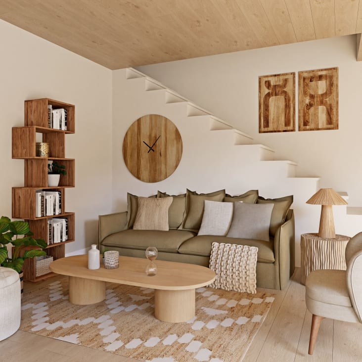 Zweiteilige Wanddekoration aus Mangoholz mit Schnitzerei MARJANI | Maisons du Monde