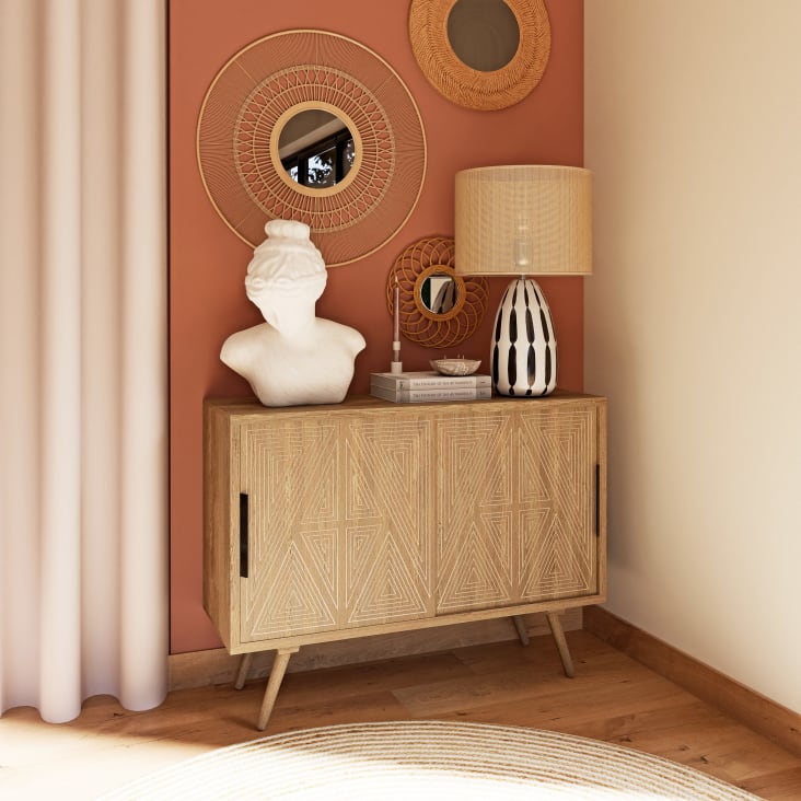 Busto de mujer en beige con efecto envejecido, alt. 50 | Maisons du Monde