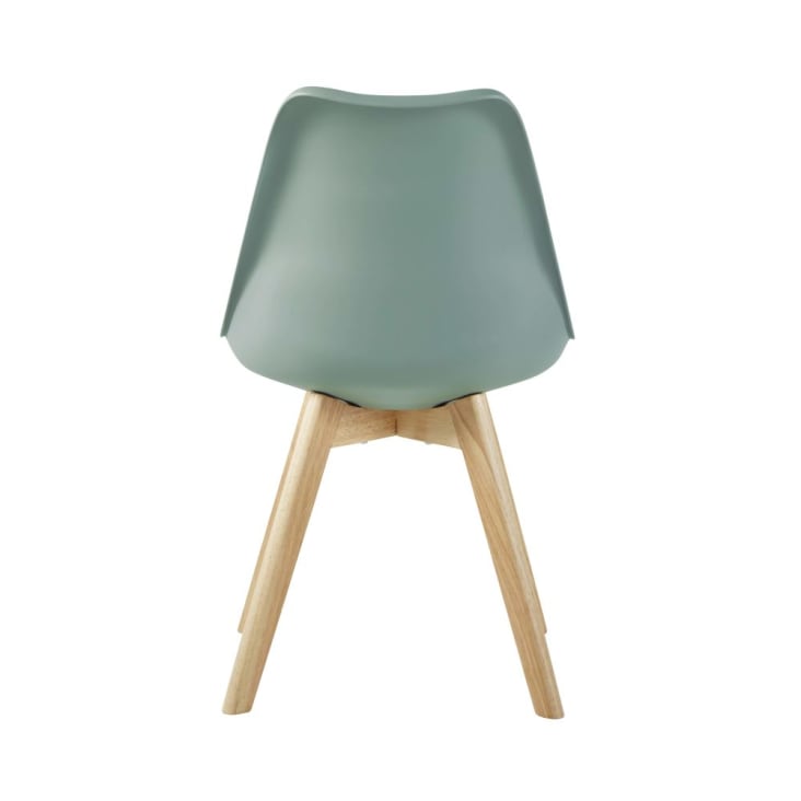 Chaise style scandinave en polypropylène vert sauge et hévéa Ice ...