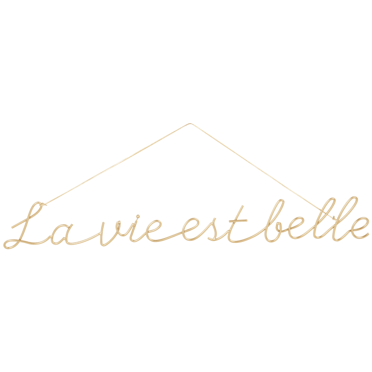 Déco murale en métal doré 60x8 FELICIA | Maisons du Monde