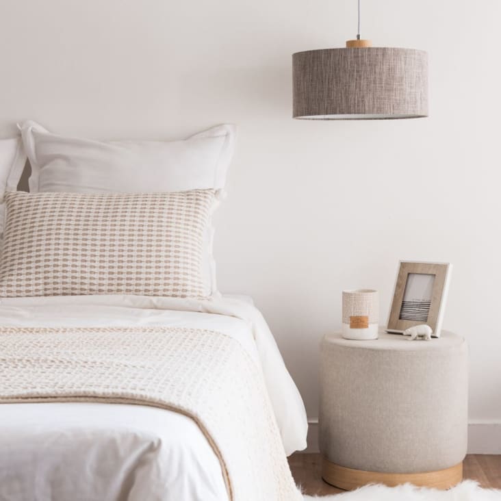 Grijze ronde poef SEDONA | Maisons du Monde