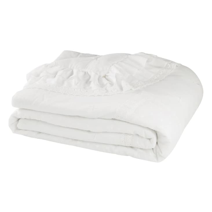 Katoenen sprei, wit, 240 x 260 cm, CLÉMENCE Clémence | Maisons du Monde