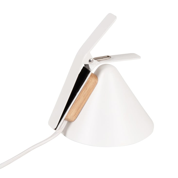 Klemlamp van hevea hout en tweekleurig metaal Uguus | Maisons du Monde