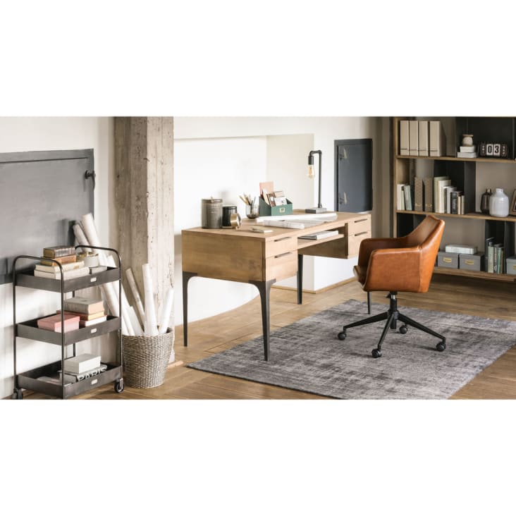 Mango en acaciahouten bureau met 4 laden Metropolis | Maisons du Monde
