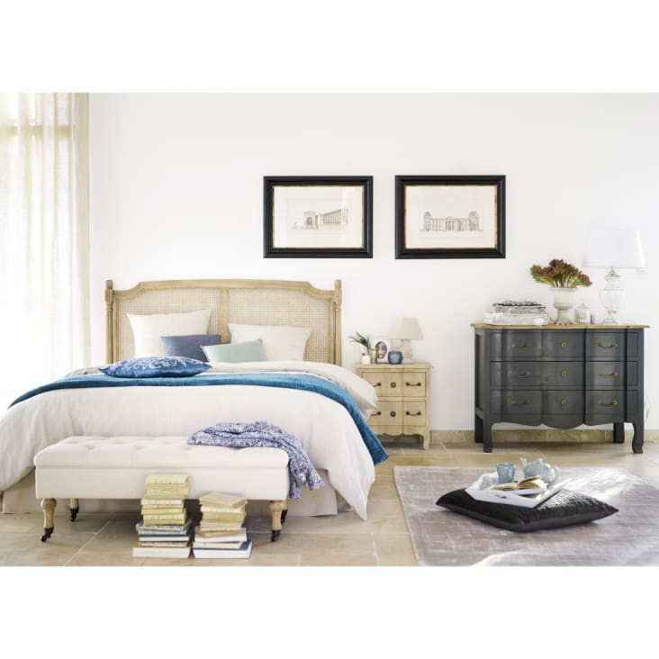 Mango wood and acacia bedside table with drawers Colette Maisons du Monde