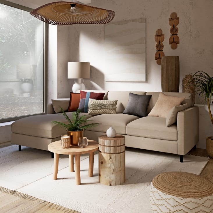 Mini palma artificiale con vaso bianco | Maisons du Monde