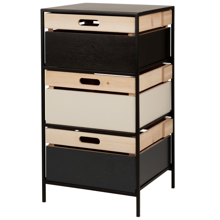 Petit meuble de rangement 3 tiroirs tricolore Aloes | Maisons du Monde