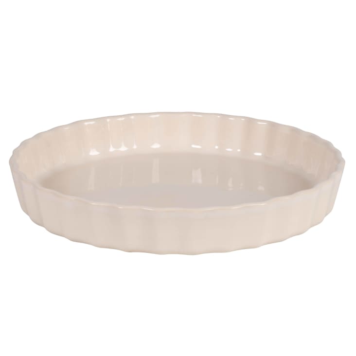 Plat à tarte en grès beige D28 Arzon | Maisons du Monde