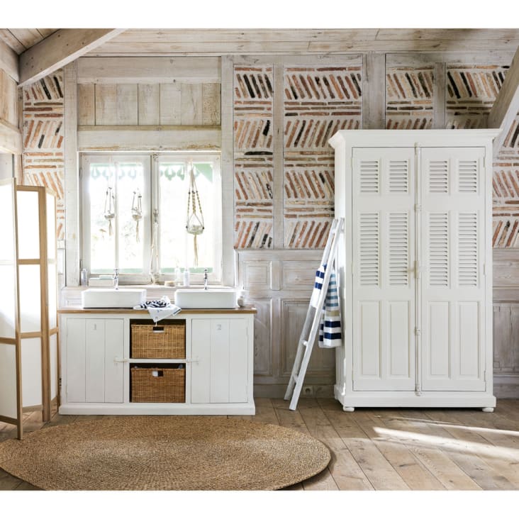 Scala decorativa bianca in rovere Ines | Maisons du Monde