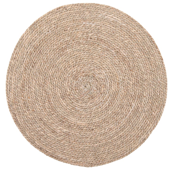 Set de table rond en jonc de mer tressé D38 NASSER | Maisons du Monde