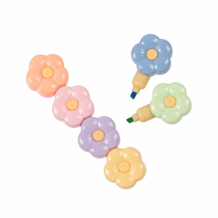 Set di 6 evidenziatori colorati a forma di fiore Daisy | Maisons du Monde