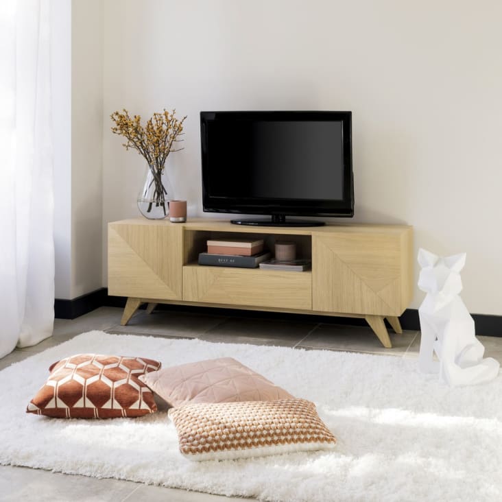 Statuetta volpe bianca opaca H.56 cm Arthur | Maisons du Monde