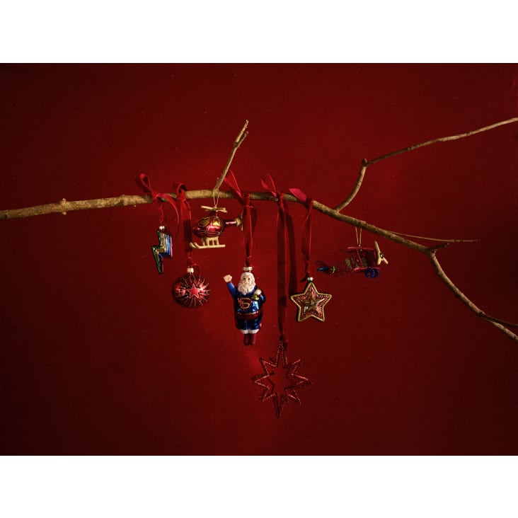 Suspension de Noël étoile 3D rouge Super Santa | Maisons du Monde
