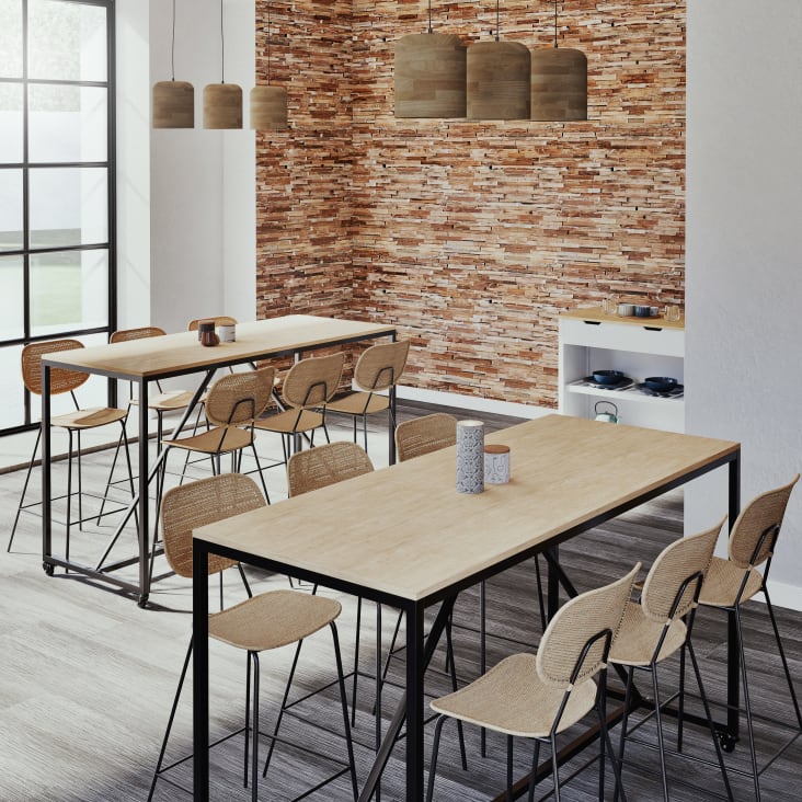 Table à manger haute professionnelles à roulettes L180 Hudson Business ...