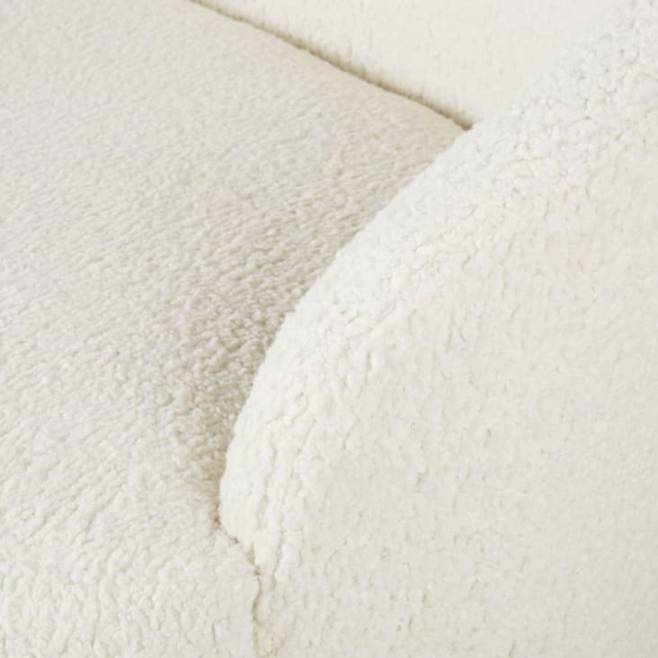 Zetel met 2/3 zitplaatsen uit witte boucléstof Spy | Maisons du Monde
