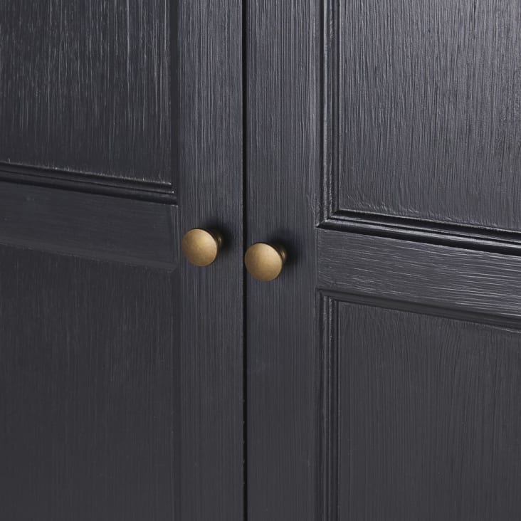 Zwarte kast met 2 deuren en 1 lade Cambronne | Maisons du Monde