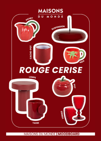 5 idées pour adopter le rouge cerise dans votre déco | Maisons du Monde