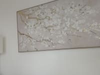 Toile imprimée et peinte beige et dorée 132x67 Namos | Maisons du Monde