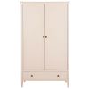 Dressing 2 portes 2 tiroirs beige rosé Milie | Maisons du Monde