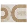 Tapis à motif arches tufté et ciselé beige, blanc et marron 160x230 ...