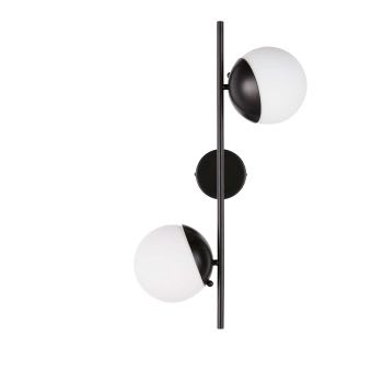Applique minimalista con struttura quadrata in metallo nero Mage ...