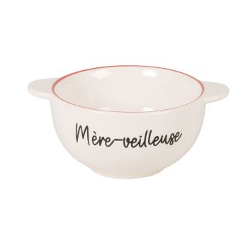 Bol en céramique blanche, rouge et noire Family | Maisons du Monde