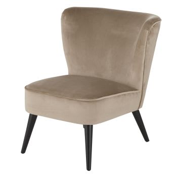 Fauteuil En Velours Motifs Noirs Et Blancs Palm Maisons Du Monde fauteuil-en-velours-motifs-noirs-et-blancs-palm-maisons-du-monde