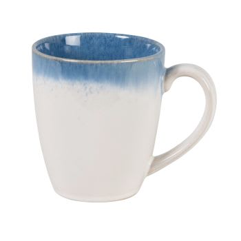 Mug en céramique blanche et bleue Dream big | Maisons du Monde