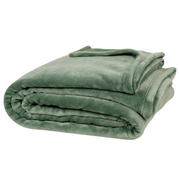 Plaid polaire en polyester recyclé taupe 150x230 Chaleur | Maisons du Monde