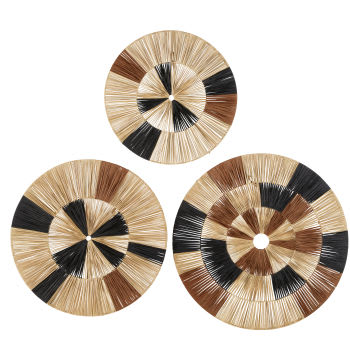 Decoración de pared de yute trenzado beige, 77x53 cm GAEL | Maisons du ...