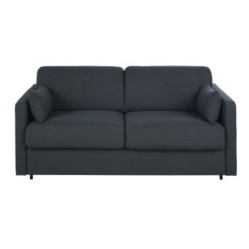 Sofá cama de 3/4 plazas de tela beige, colchón de 10 cm Julian | Maisons du Monde