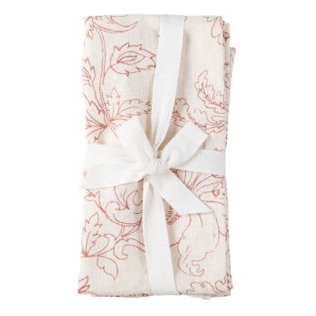 Torchon en coton palme 60 x 80 Fruits exotiques | Maisons du Monde