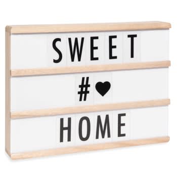 Verlichte doos met tekst A4 LIGHTBOX | Maisons du Monde