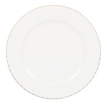 Witte gedraaide keramiek kom met gouden rand Camila | Maisons du Monde