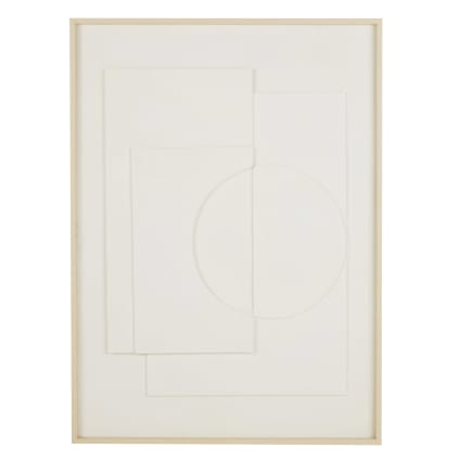 Cuadro abstracto color crudo 80x110 cm MARLON | Maisons du Monde