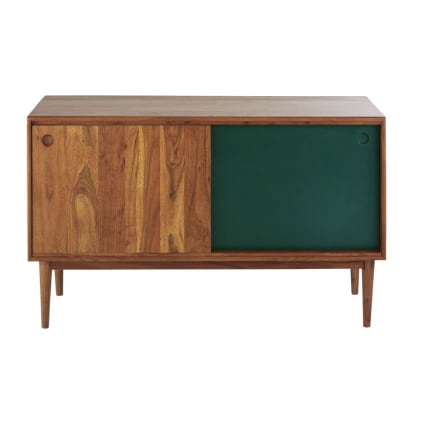 Dressoir in dennengroen en bruin met 2 deuren 120 cm Ikat | Maisons du ...