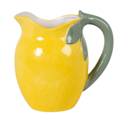 Pichet citron en grès jaune et vert 1,8L Citron | Maisons du Monde