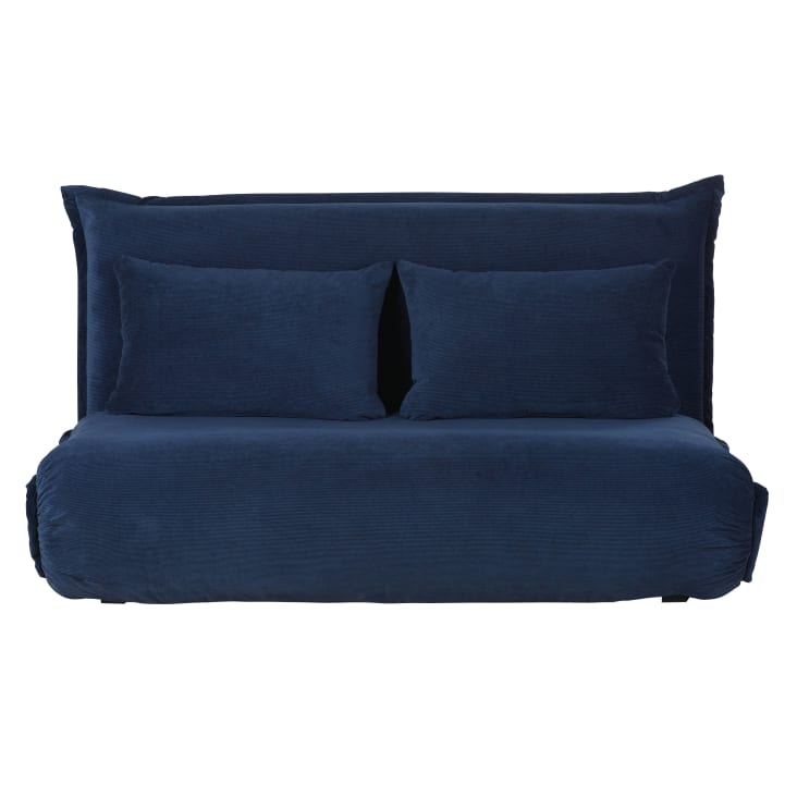 2-zits slaapbank van donkerblauw corduroy Hallen | Maisons du Monde