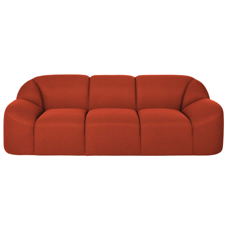 3-Sitzer-Sofa, stoff mit 3D-Maschenmuster, rostfarben Play | Maisons du ...