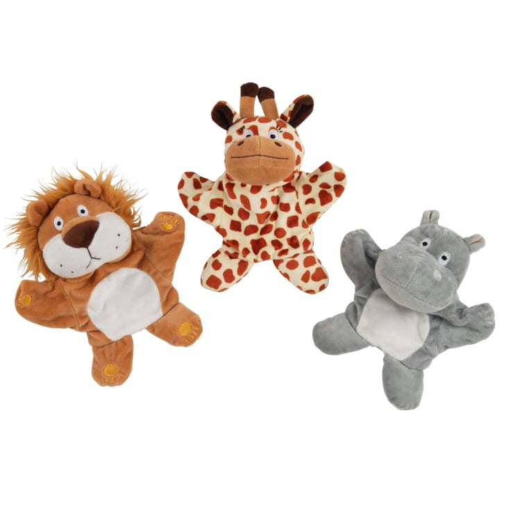 3er Set Handpuppen Löwe, Giraffe und Nilpferd Mini Jungle | Maisons du ...