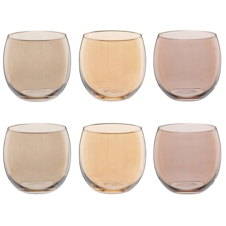 6er Set Wassergläser aus buntem Glas | Maisons du Monde