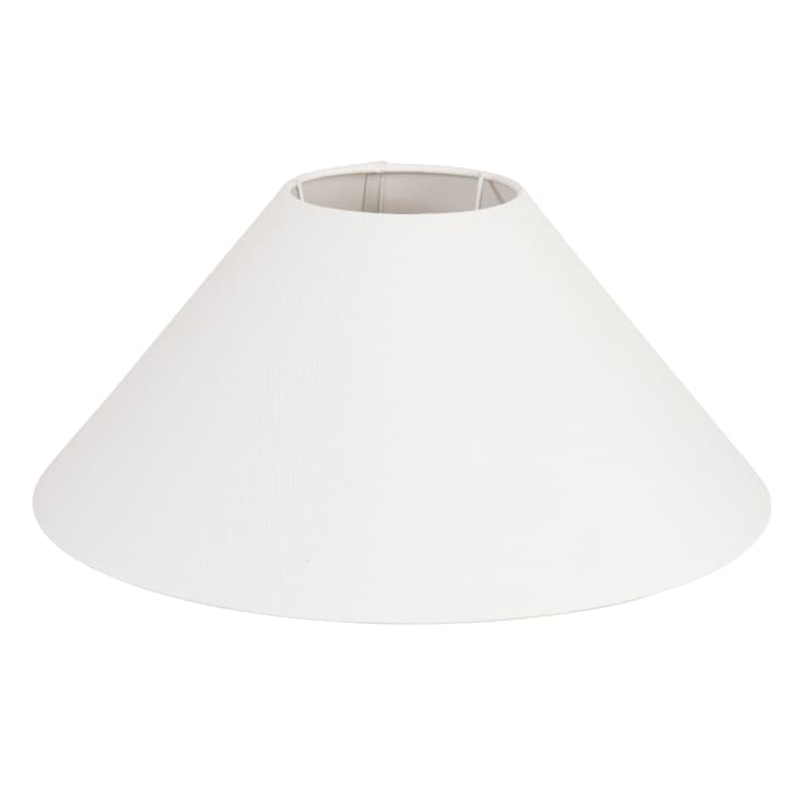 Abat-jour conique en polyester recyclé blanc Salma | Maisons du Monde